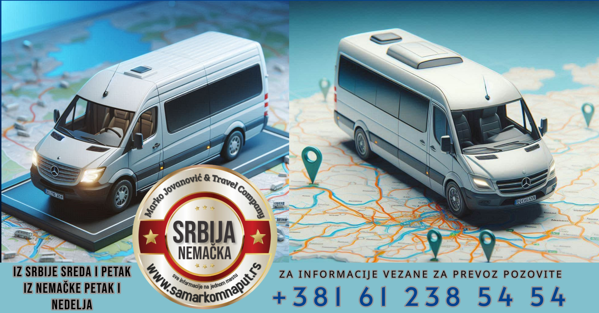 Kombi prevoz putnika za celu Nemačku – SA MARKOM NA PUT